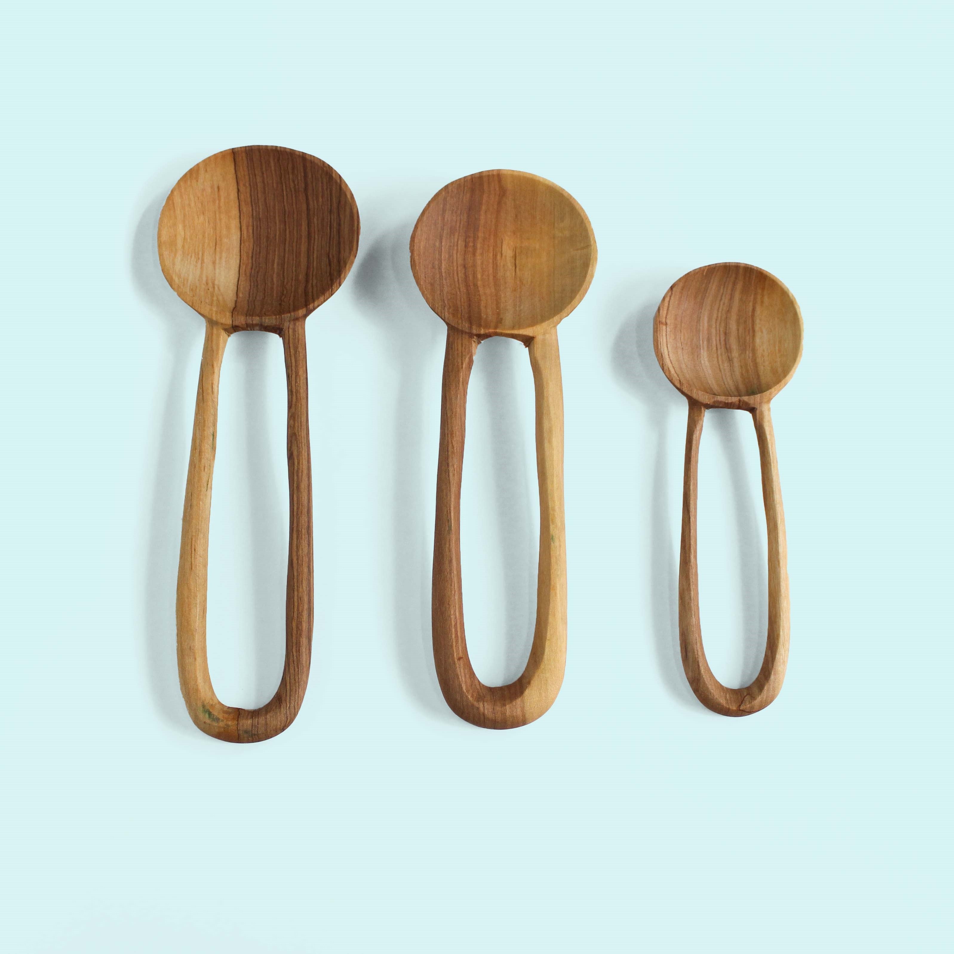 Olive Wood Loop Spoon Set – Swahili Coast