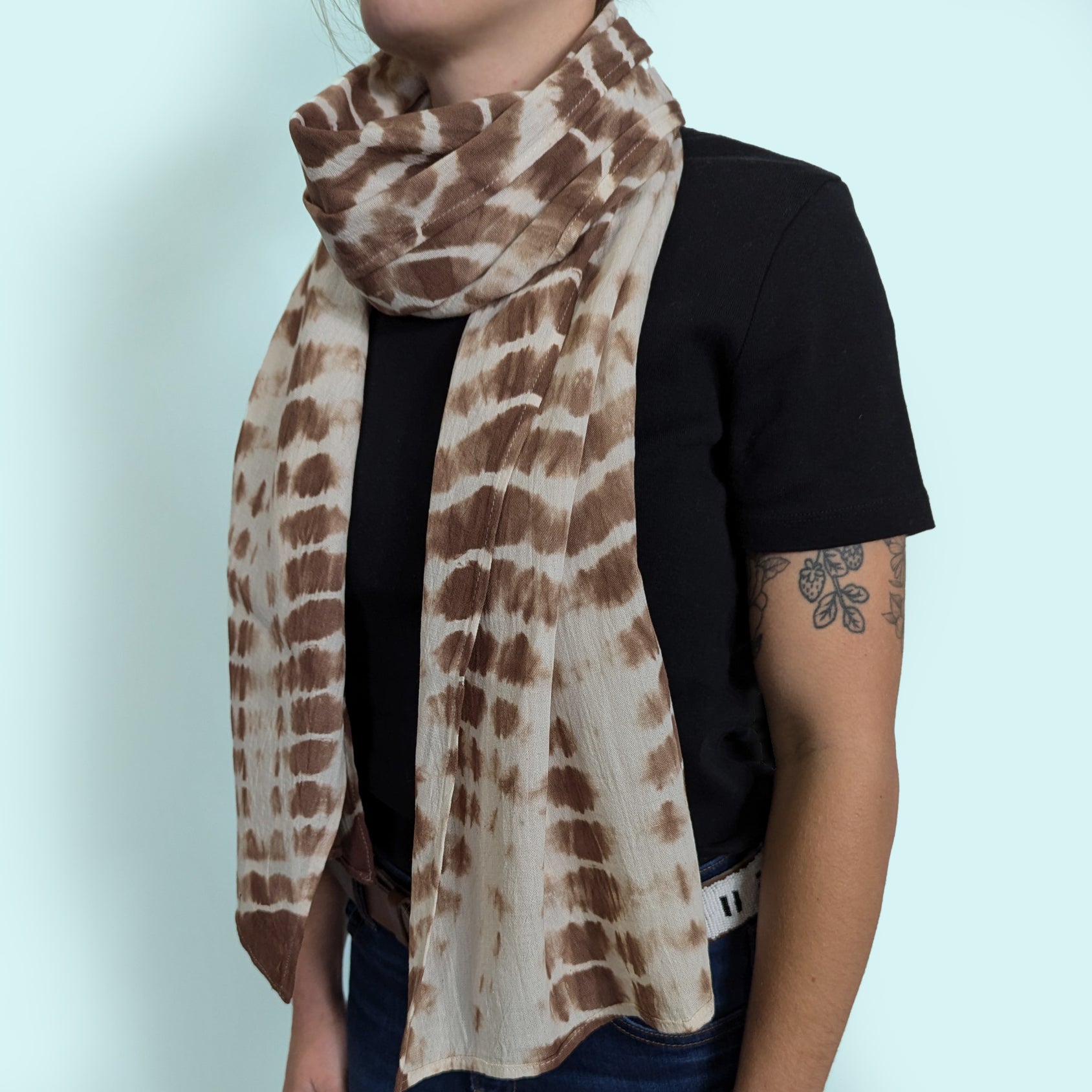 Brown Rectangle Scarf – Swahili Coast